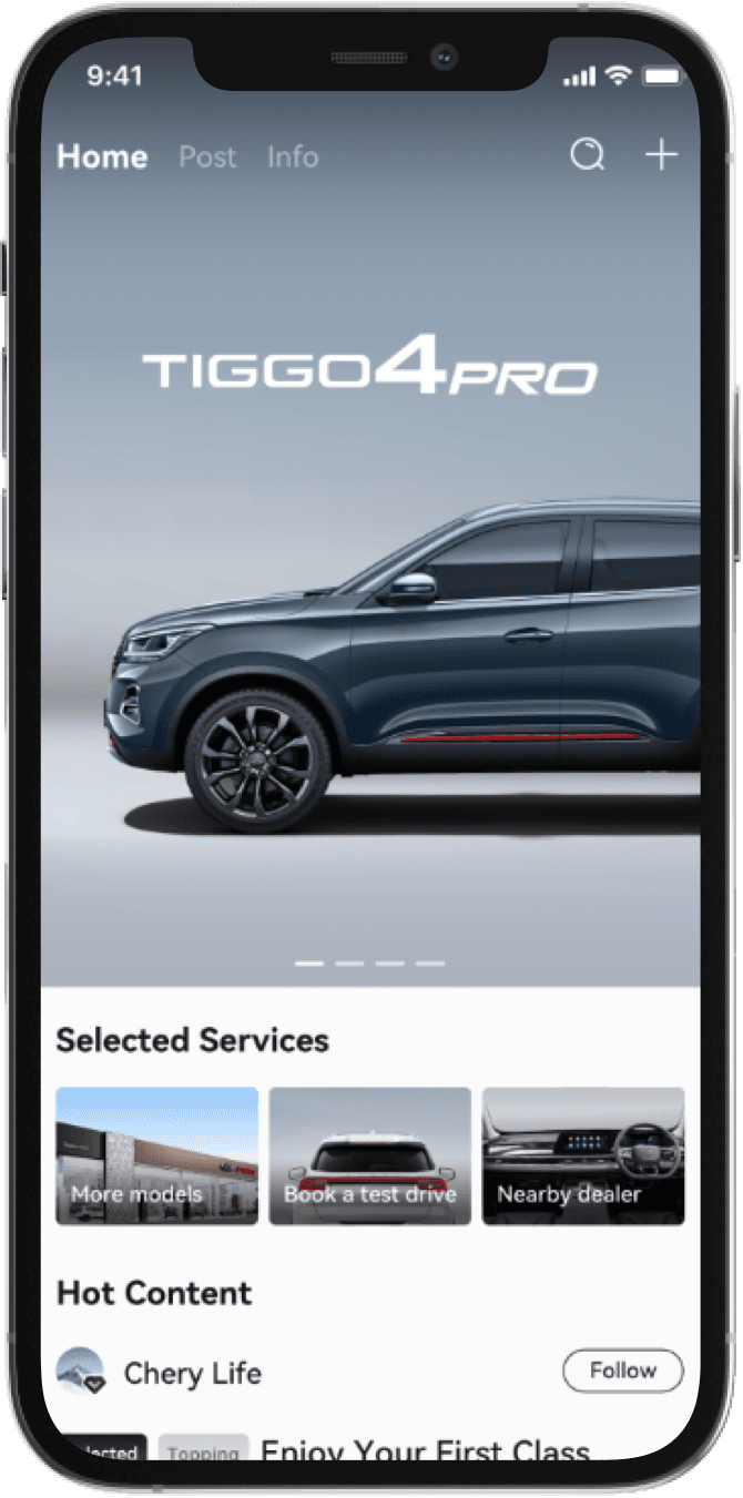 Owners Area | Chery SA App